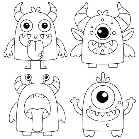 Dibujos De Monstruos Para Colorear E Imprimir Dibujos Para Colorear