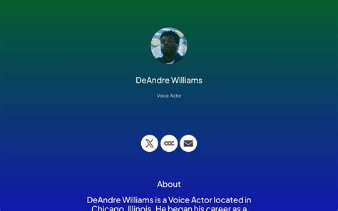 Deandre Williams Voice Actor