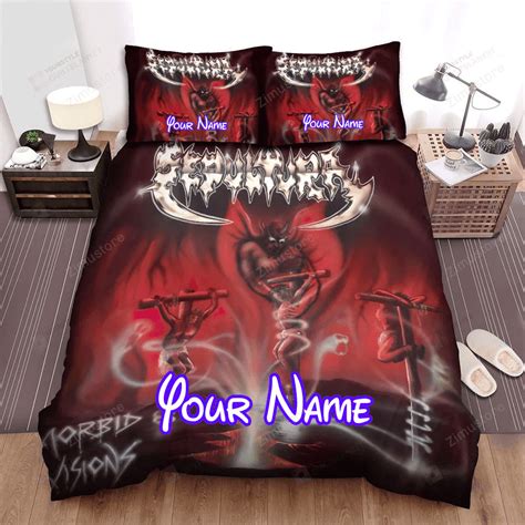 Sepultura Band Morbid Visions Album Cover Bed Sheets Spread Comforter