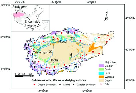 Study Area Location Of Representative Sub Basins With Different Download Scientific Diagram