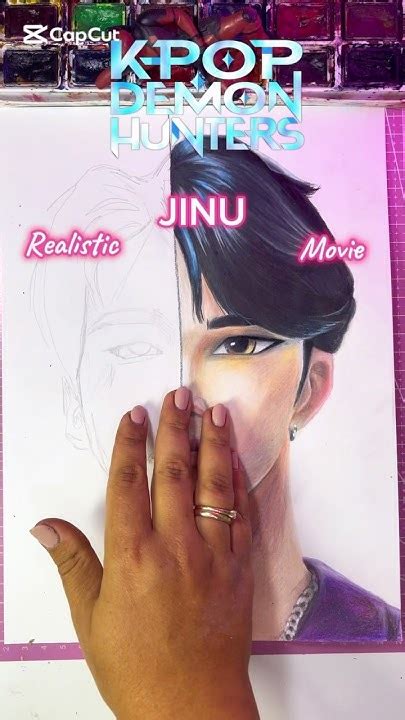 Drawing Jinu In Realistic K Pop Demon Hunters Kpopdemonhunters Jinu