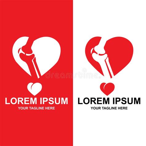 Bone Logo Design Medical Health Body Parts Illustration Stock Vector