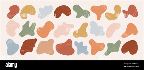 freeform boho shapes abstract irregular random blobs modern graphic design elements vector