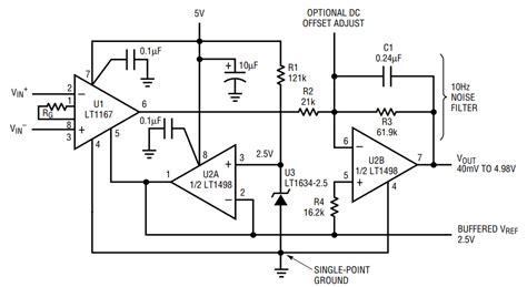 Instrumentation Amplifier With Bridge Type Transducer Circuit Diagram Circuit Diagram
