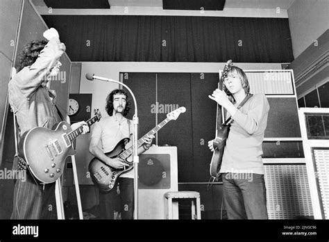 Fleetwood Mac Uk Rock Group In A Recording Studio In From Left
