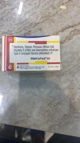 Pentavac Sd Vaccine 0 5 Ml At ₹ 195 Vial In Indore Id 2854882508162