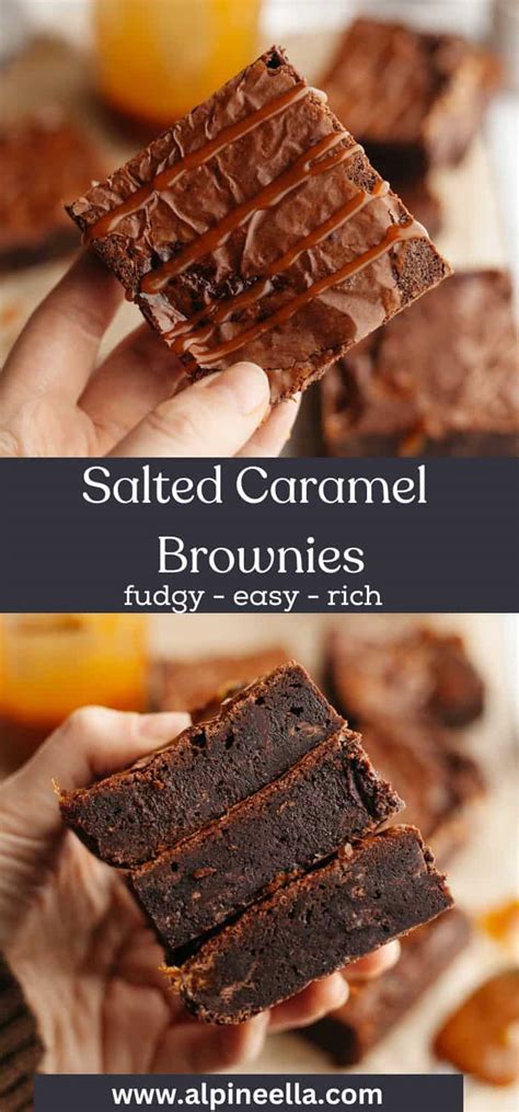 Salted Caramel Brownies One Bowl Alpine Ella