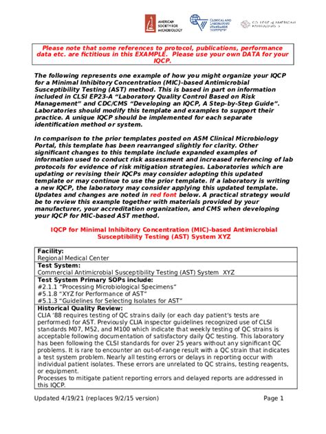 145 Overview Of Individualized Quality Control Plan Iqcp Doc