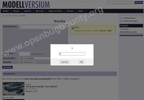Modellversiumde Cross Site Scripting Vulnerability Obb 3186850 Open