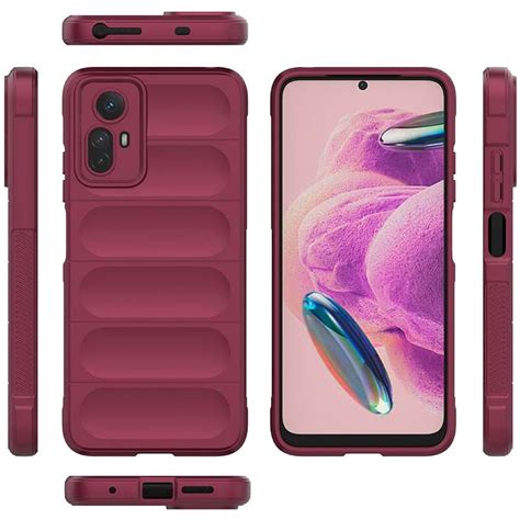 Funda de silicona Xiaomi Redmi Note S Wave Borgoña