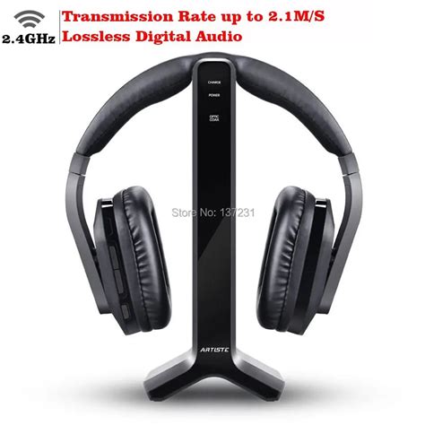 ARTISTE D1 Wireless TV Headphone 2.4GHz Digital Transmitter Charging ...