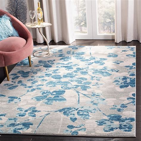 Safavieh Evoke Maxwell 4 X 6 Ft Graylight Blue Indoor Floral