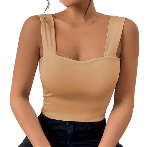 Puliio Popular New Strapless Vest With Wide Shoulder Straps Sleeveless