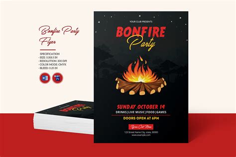 Bonfire Party Flyer Template Graphic By Sistecbd · Creative Fabrica