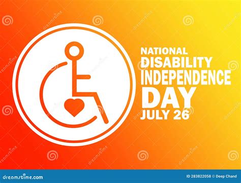 National Disability Independence Day Vector Illustration Stock Vector
