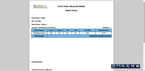 Sistem Informasi Nilai Siswa Sinis Berbasis Web Dengan Php Mysql