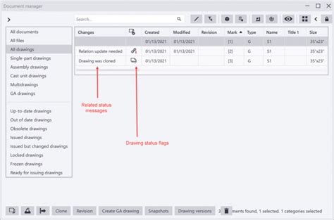 update drawing status flags and related status messages tekla user