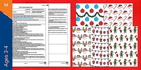 Eyfs Christmas Repeating Pattern Wrapping Paper Pack