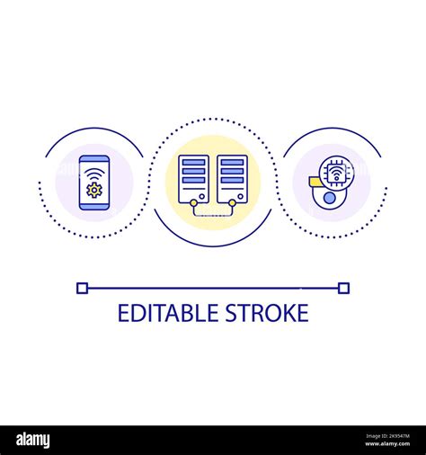 wireless network connection loop concept icon stock vector image and art