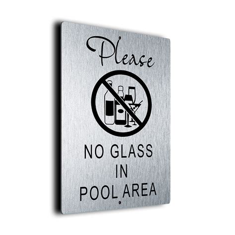 No Glass In Pool Area Pool Sign Pool Signs No Food Sign