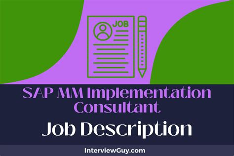 sap mm implementation consultant job description [updated for 2025]