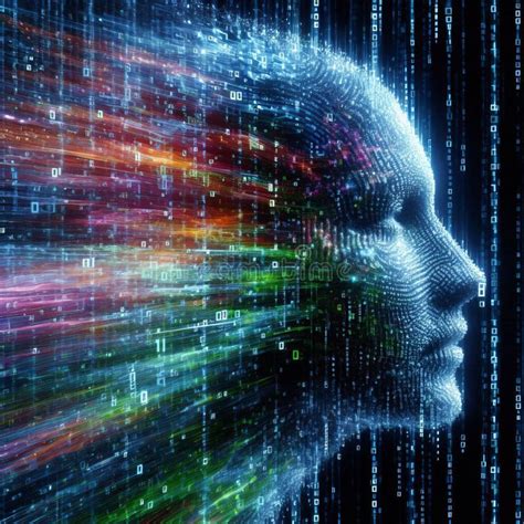 75 Matrix Code Vibrant Glass A Close Up Of A Delegate S Face Tra Stock