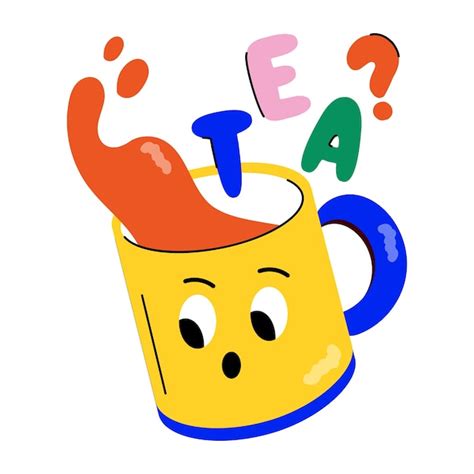 Premium Vector Beautifully Designed Flat Sticker Of Tea