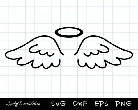 Angel Wings Svg Wings Svg Silhouette Cricut Cut File Svg Dxf Eps