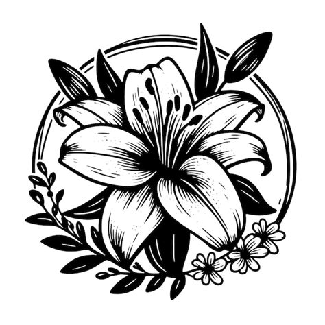 Fleur De Lily Svg Vecteur Premium