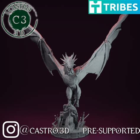 3d Printable The Red King King Arthur Dragon By Castro3d