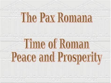 Pax Romana Powerpoint By Christine Kroschel Tpt