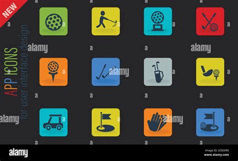 Golf Icon Set Stock Vector Image And Art Alamy