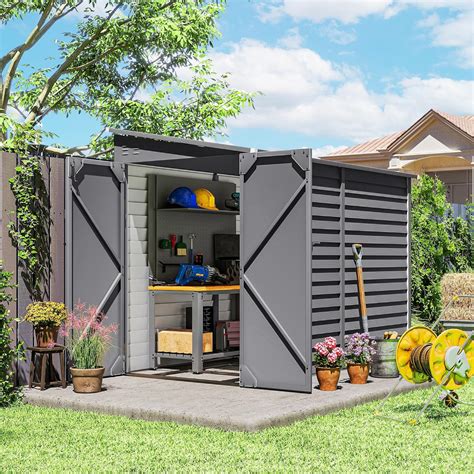 Outsunny 46 X 9 Steel Outdoor Storage Shed Instruction Manual