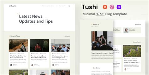 Tushi Minimal HTML Blog Template ThemeMag