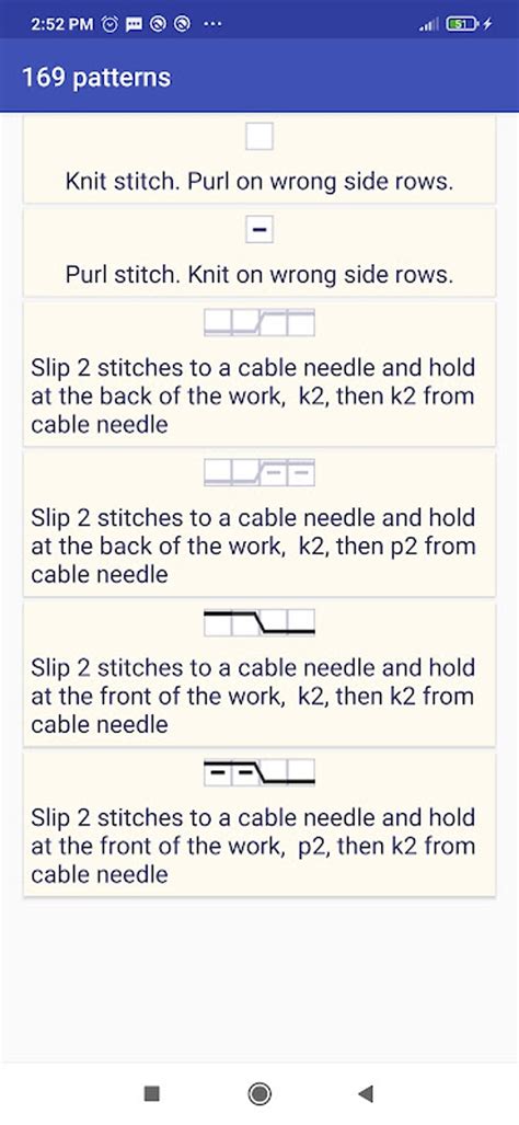 169 Knitting Stitch Patterns Apk Para Android Descargar
