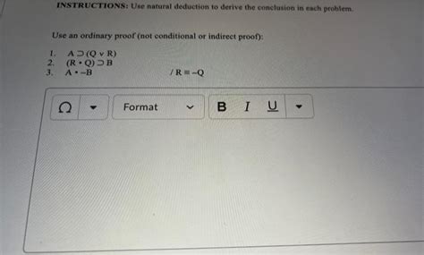 Solved INSTRUCTIONS Use Natural Deduction To Derive The Chegg