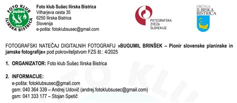 Natečaj Bogumil Brinšek Pionir Slovenske Planinske In Jamske Fotografije Fotografska