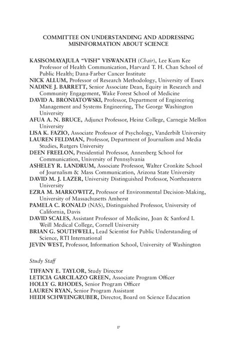 Front Matter Understanding And Addressing Misinformation About