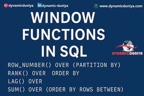 Ultimate Guide To Sql Window Functions With Examples And Use Cases