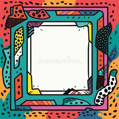 A Square Frame With A Bunch Of Cats On It Stock Image Image Of