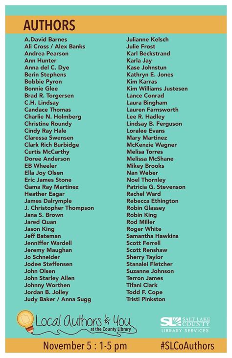 List Of Books With Authors