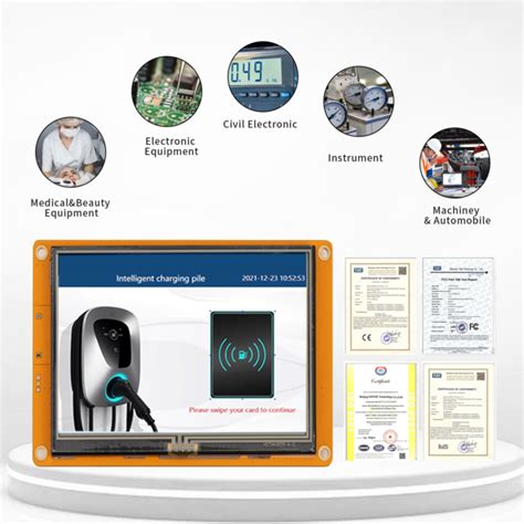 hmi 스마트 tft lcd 디스플레이 모듈 컨트롤러 프로그램 터치 uart 직렬 인터페이스 3 년 보증 7 인치