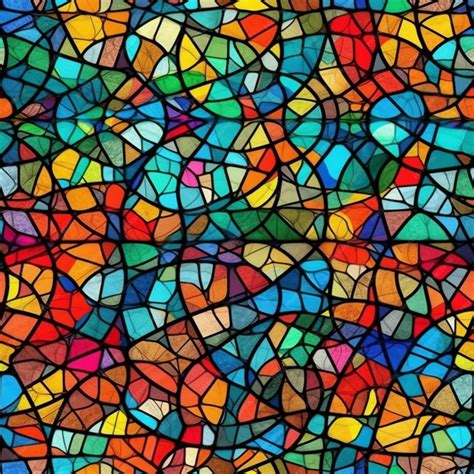 Premium Ai Image A Colorful Stained Glass Wallpaper With A Colorful