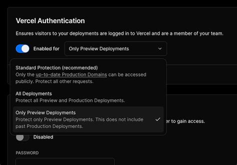 deployment protection on vercel