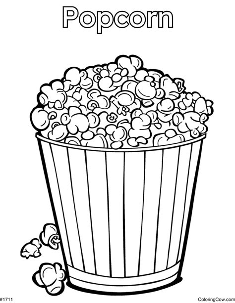 Popcorn Coloring Page