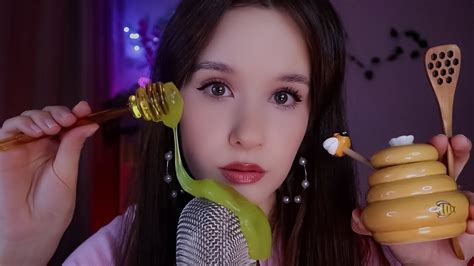 Asmr Mouth Sounds Visual Triggers Slime Honey Bee Eating Your Face