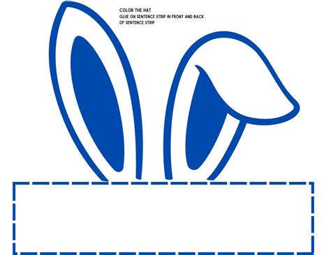 Boy Easter Hat Printable Easter Hat Digital Hat Easter Bunny Design