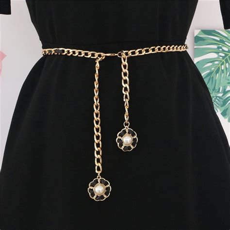 Jual Bgs 151 Ikat Pinggang Belt Rantai Slim Model Rantai Dengan Mutiara