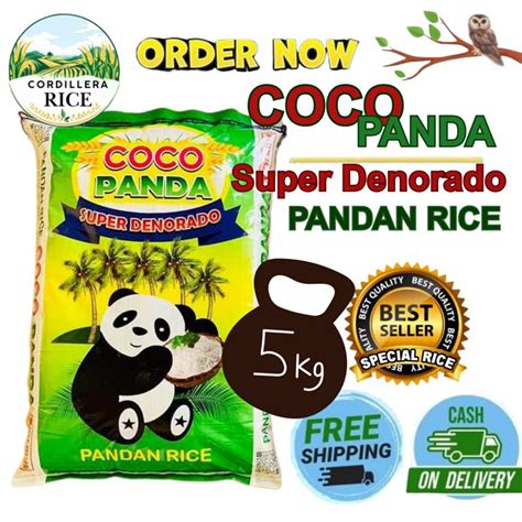 Quality Premium Rice Bigas Coco Panda Pandan Rice Super Denorado 5kg Shopee Philippines