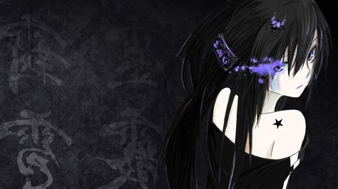 Black Anime Girl Wallpapers Wallpaper Cave